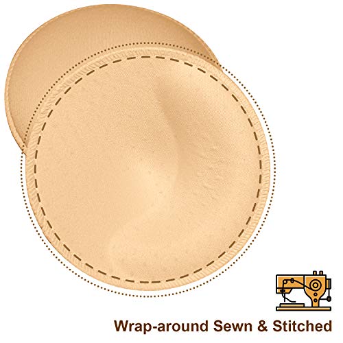 TopBine Round Yoga Bra pad Sports Bra Inserts Pads (A/B Beige)