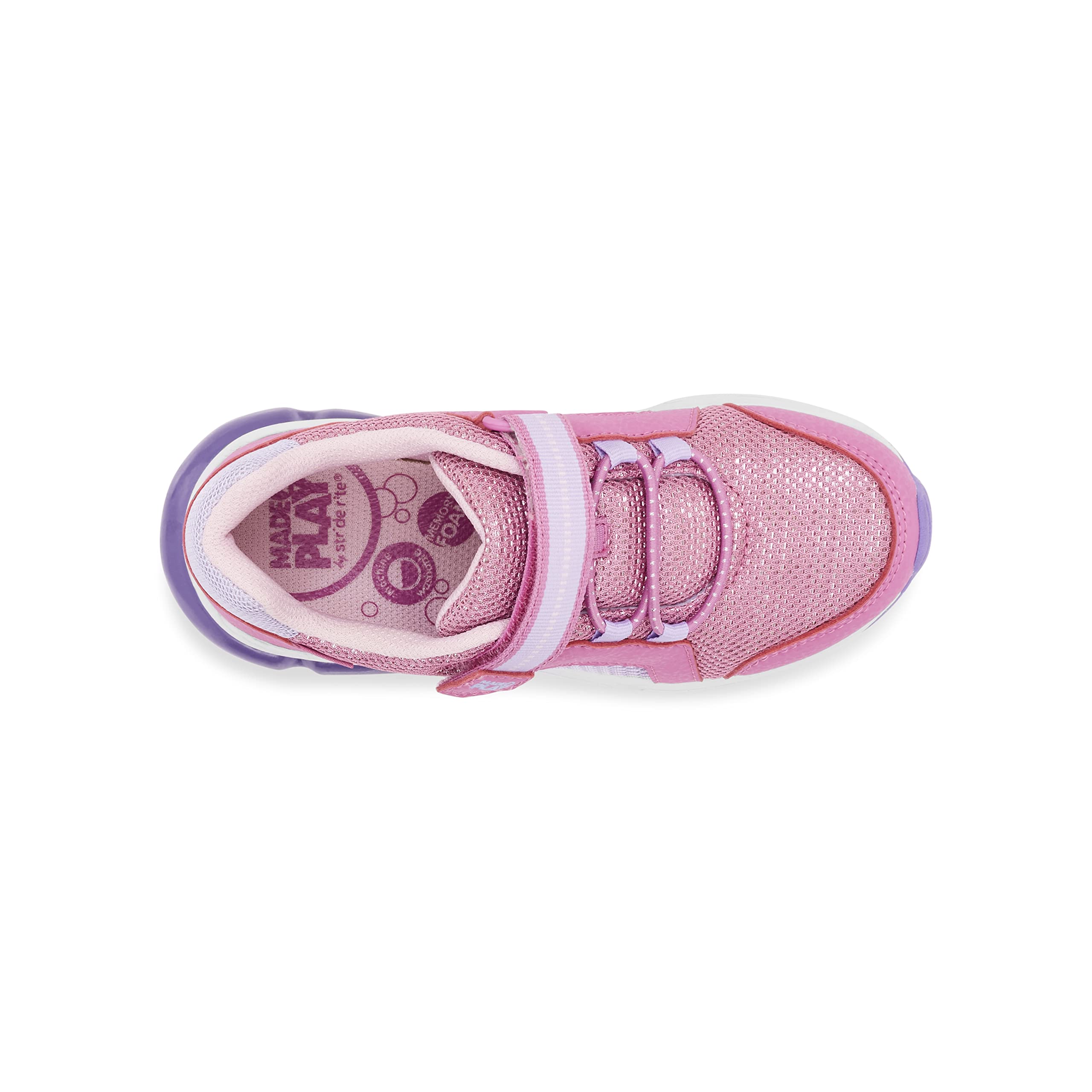 Stride Rite Girls M2P Lumi Bounce Sneaker, Pink, 13.5 Little Kid