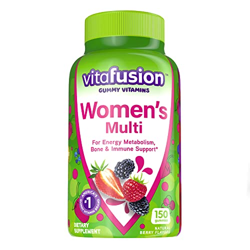 vitafusion Women’s Daily Gummy Multivitamin: vitamin C & E, Delicious Berry Flavors, 150ct (75 day supply), from America’s number one Gummy Vitamin Brand