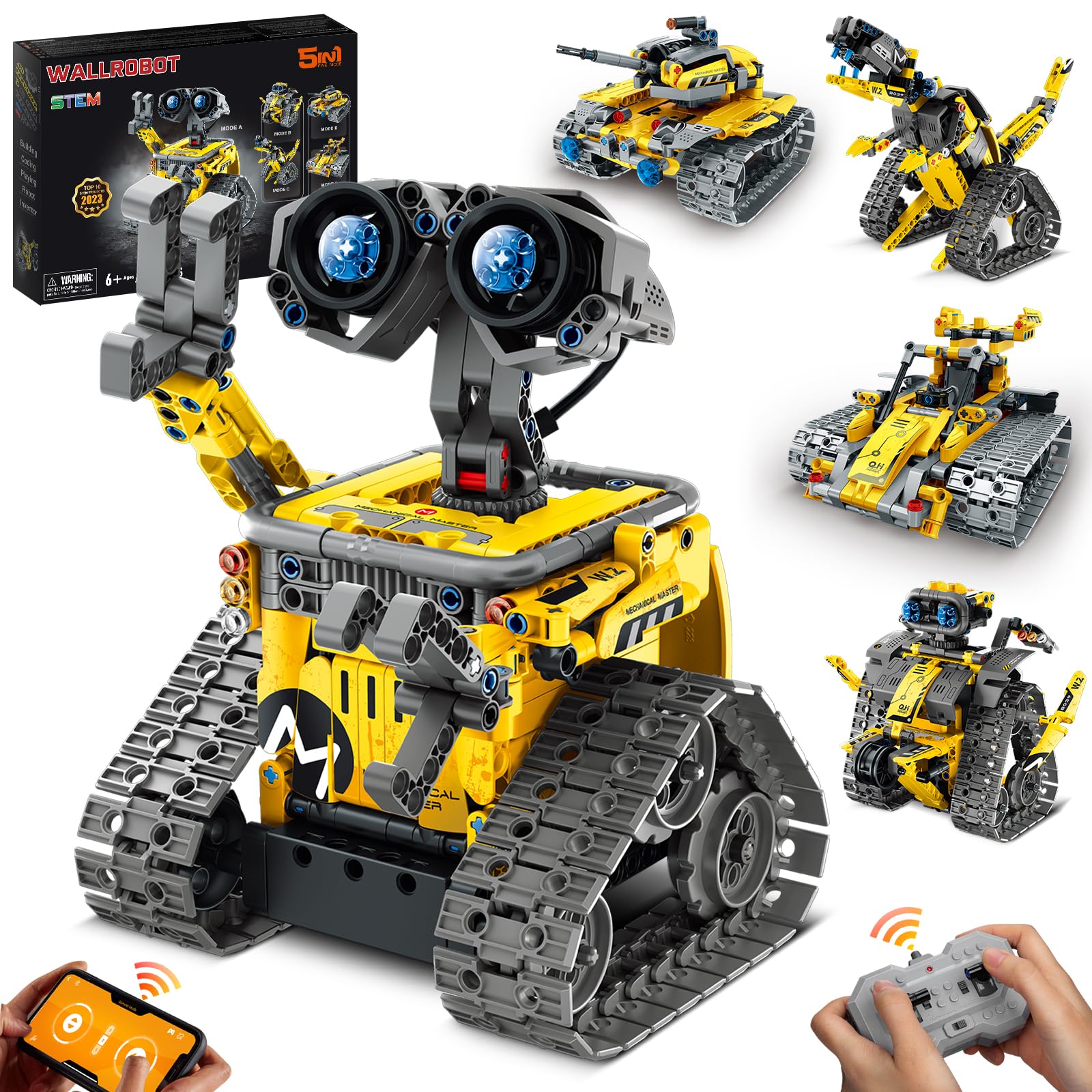 Sillbird STEM Building Blocks Robot for Kids- Remote Control Engineering Science Educational Building Toys Kits for 8,9-14 Year Old Boys and Girls