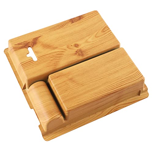 ZHOL Wood Grain Center Console Accessory Organizer Tray, Compatible with Toyota Tacoma 2016 2017 2018 2019 2020 2021 2022 2023 Armrest Box Insert Tray
