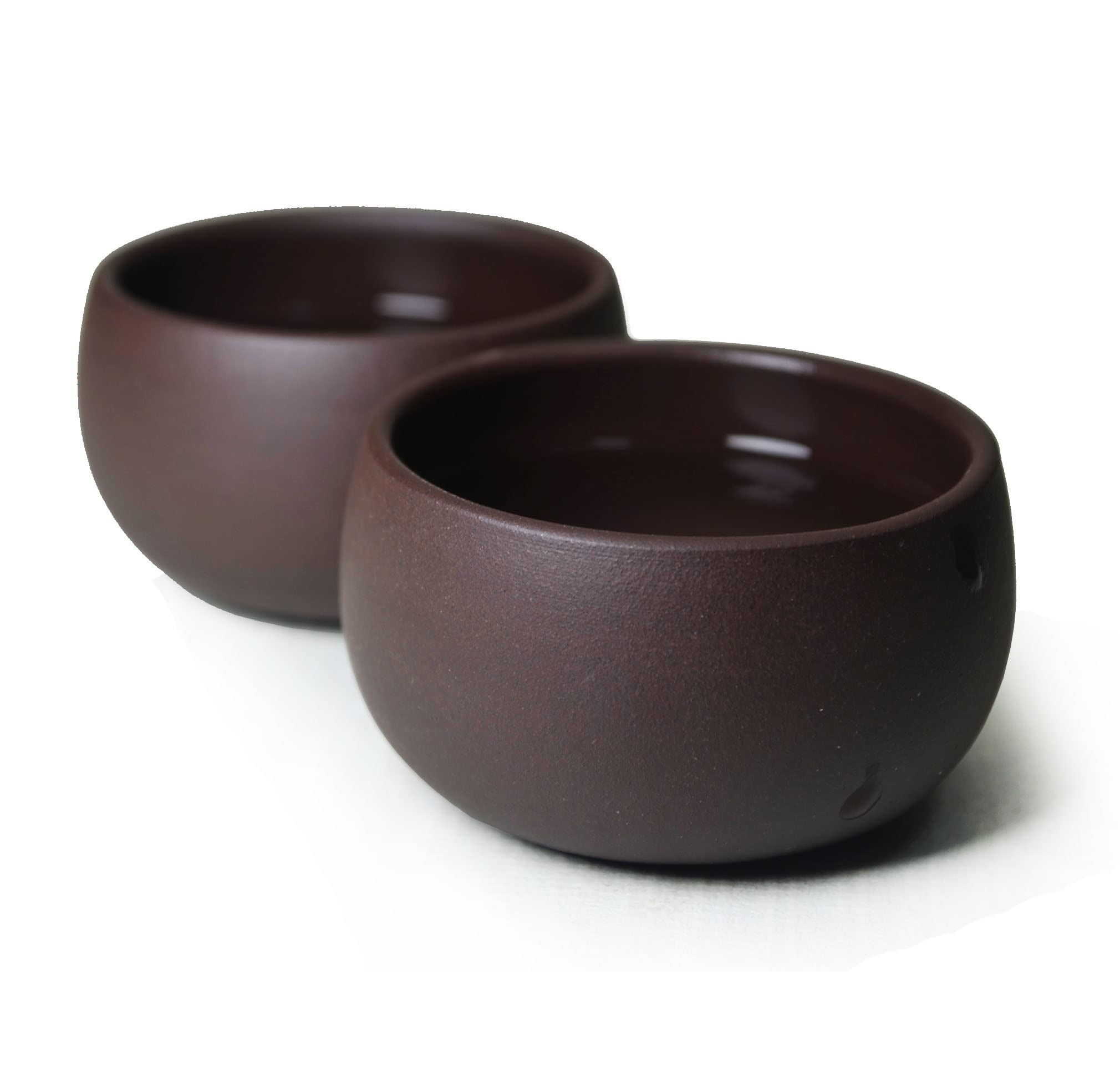 YXHUPOT Teacup 2pcs Chinese Yixing Clay Genuine Zini Zisha Gongfu Tea Cups 50ml (Zini)