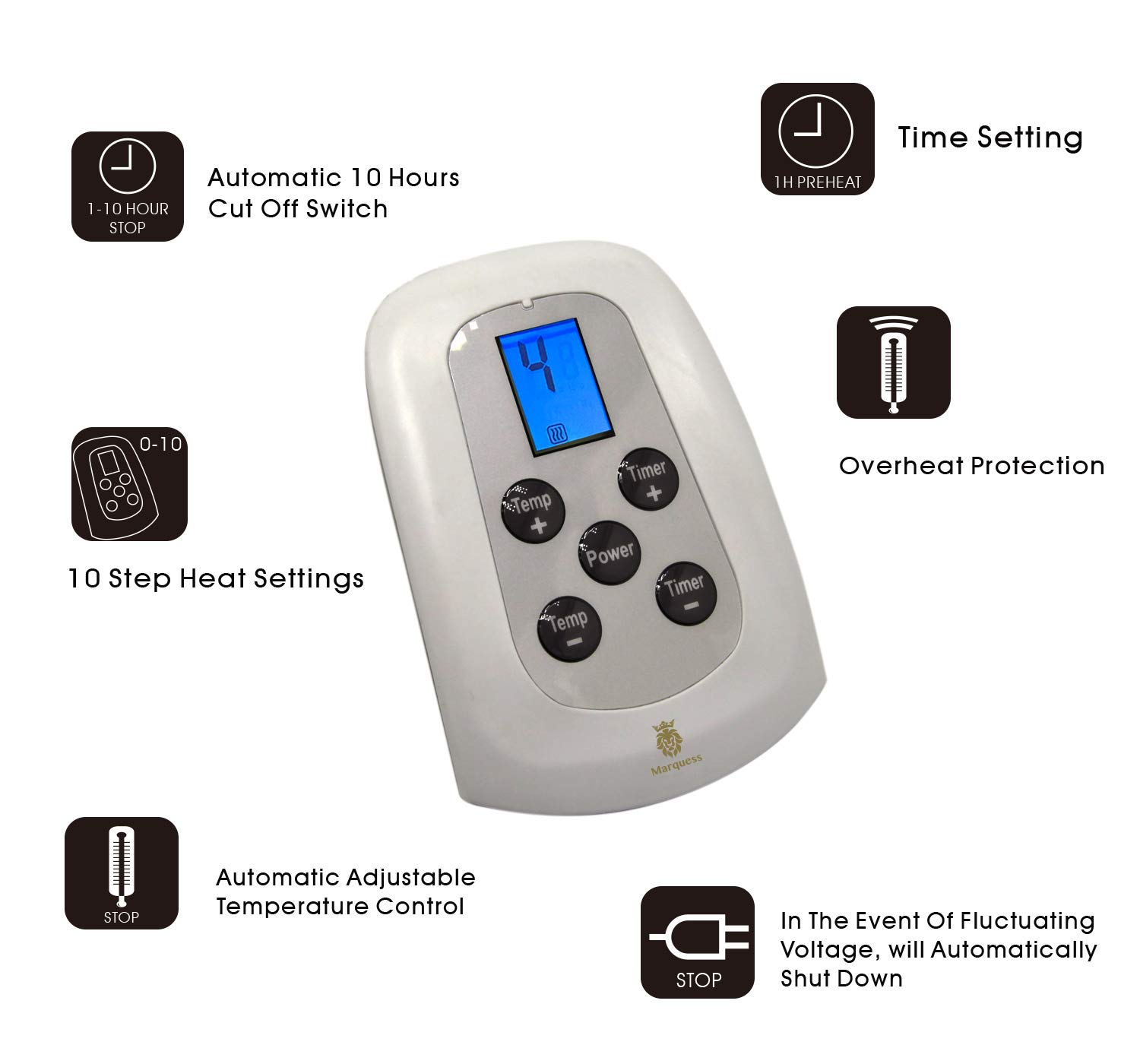 Twin Electric Blanket Heated Sherpa and Reversible Flannel Washable Throw,Fast-Heating Full Body Warming Soft with 10 Heat Settings/Safety 10 Hours Auto-Off Controller (62x84''Linen