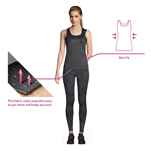 STRONG by Zumba Strong iD Active Fitness Racerback Tank Performance Gym Workout Top for Women, Black 0, Small