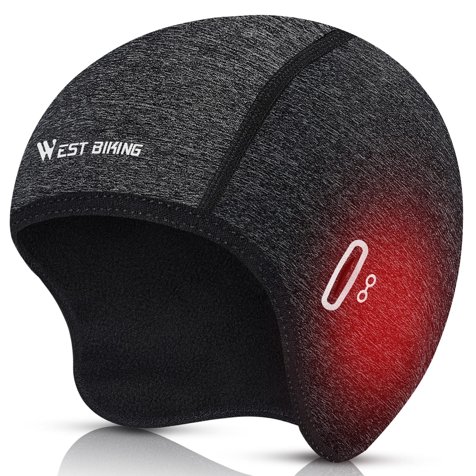 Skull Cap Beanie Helmet Liner for Men Women, Moisture Wicking Cycling Cap Full Cover Ears Hard Hat Liner Winter Cycling Cap