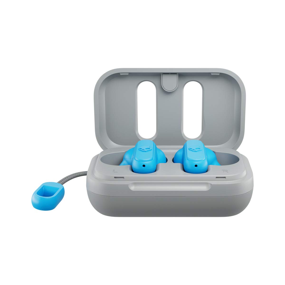 Skullcandy Dime In-Ear Wireless Earbuds, 12 Hr Battery, Microphone, Works with iPhone Android and Bluetooth Devices - Grey/Blue