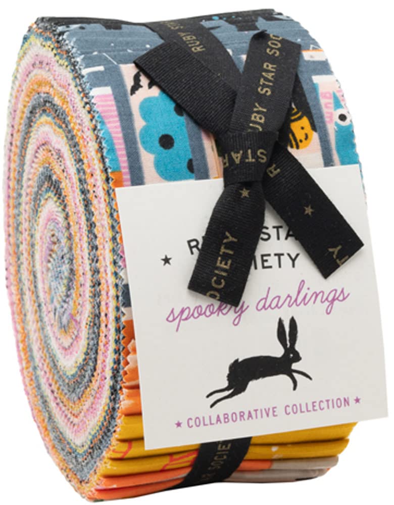 Spooky Darlings Jelly Roll 40 2.5-inch Strips Ruby Star Society RS5070JR