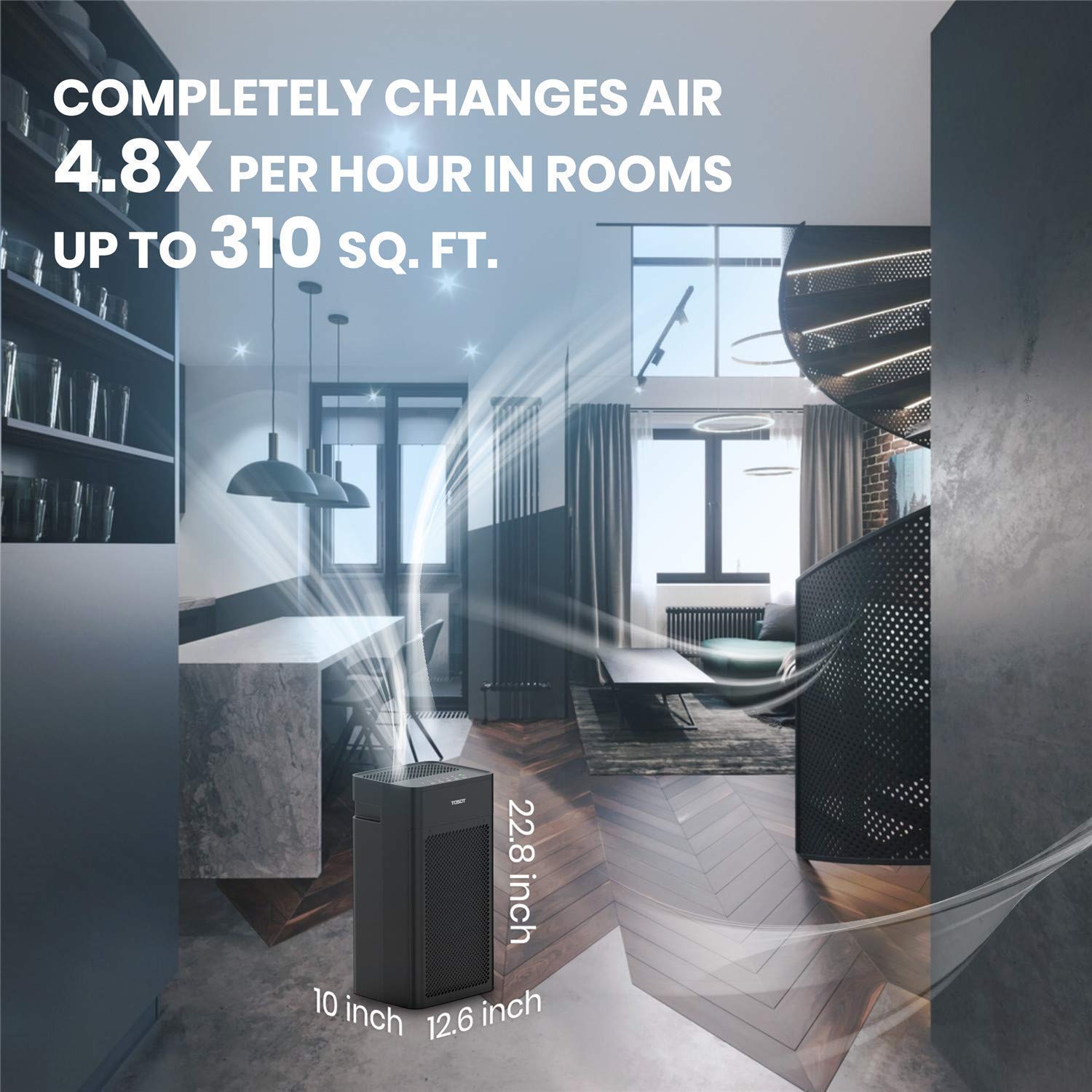 TOSOT Air Purifier Bundle-KJ350G Air Purifier and 2 Pack Replacement Filter