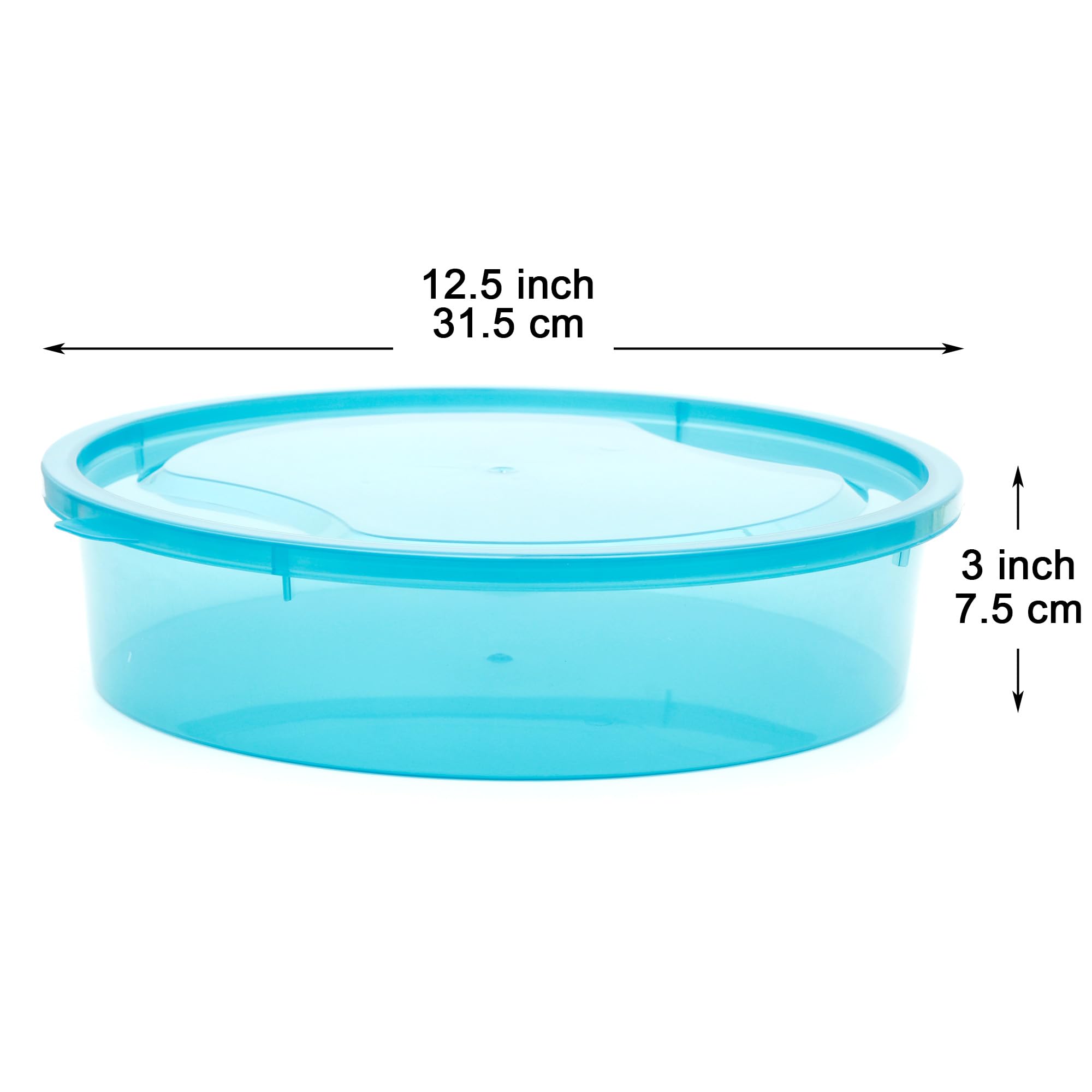 Youngever 3 Pack Pie Containers, Multi-Color Plastic Food Storage Containers, Fresh Pie Keeper, 11 inch Diameter