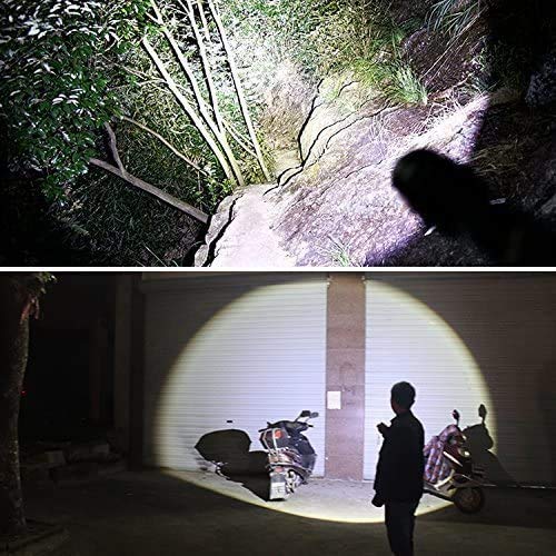 TotaLohan Tactical LED Flashlight 2000 Lumens 5 Modes Flashlights with Belt Clip for Hurricane Camping Hiking Emergency,2 Pack