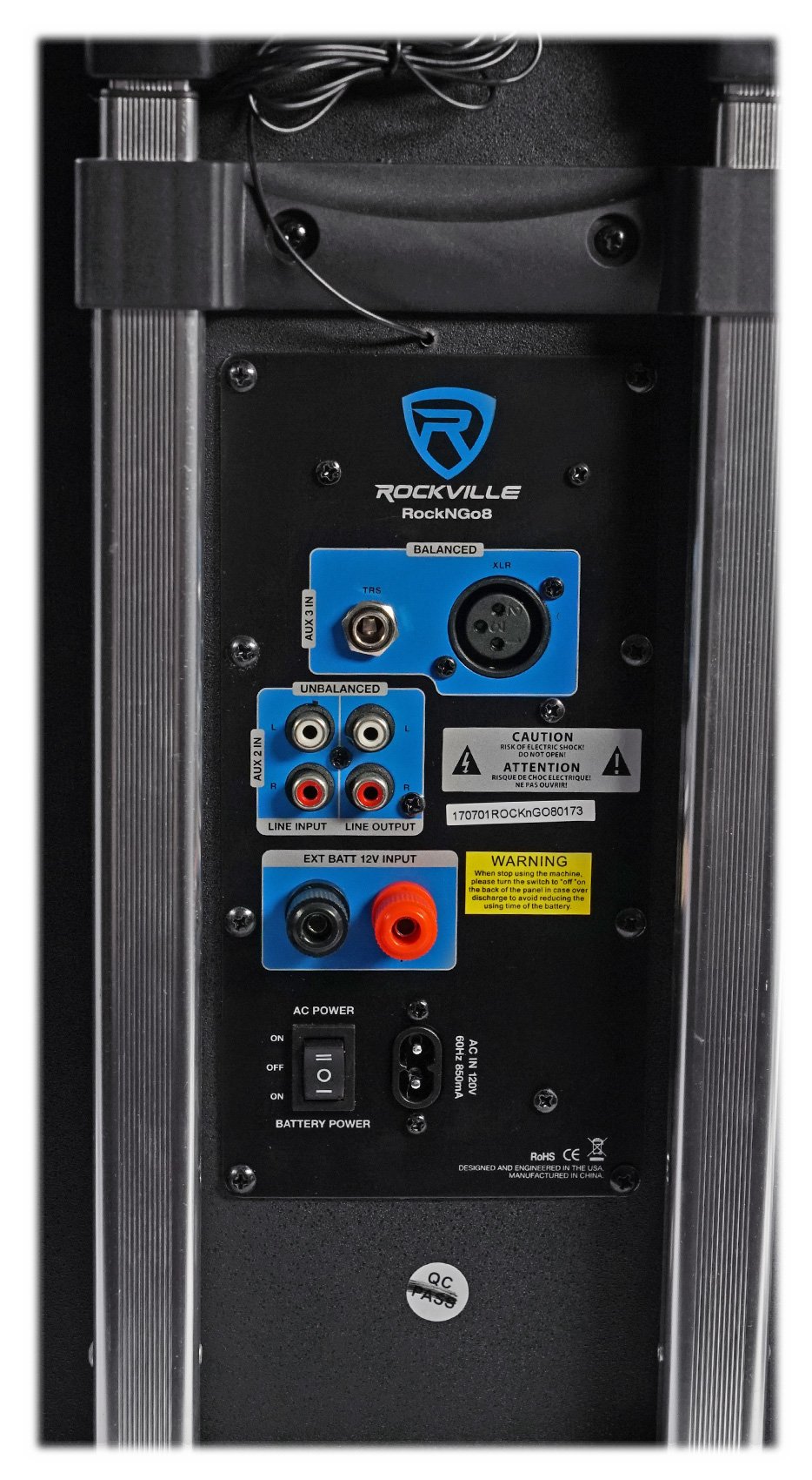 RockvilIe 8" Portable YouTube Bluetooth Karaoke Machine/System w/Wireless Mic