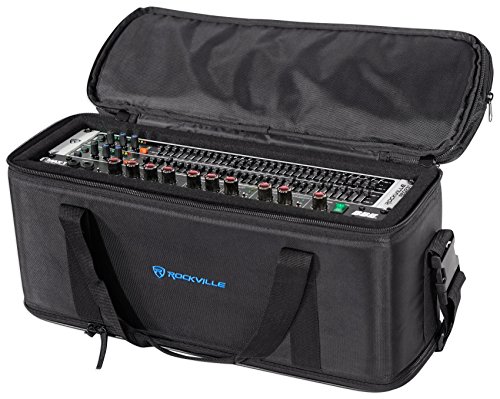 Rockville 3U Rack Bag Double-Sided Case with 12" Depth + Shoulder Strap (RRB30),Black