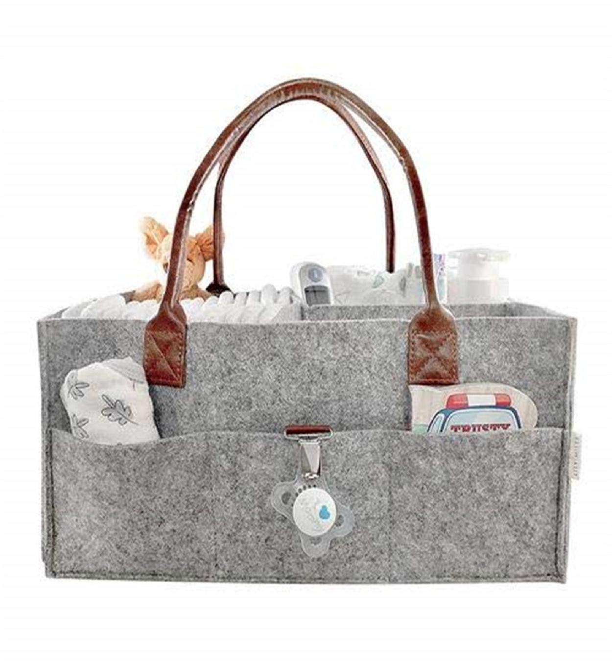 Storage Bag, Durable and Lightweight Foldable Felt Storage Bag Portable Lightly Multifunction Changeable Compartments for Car Travel Indoor