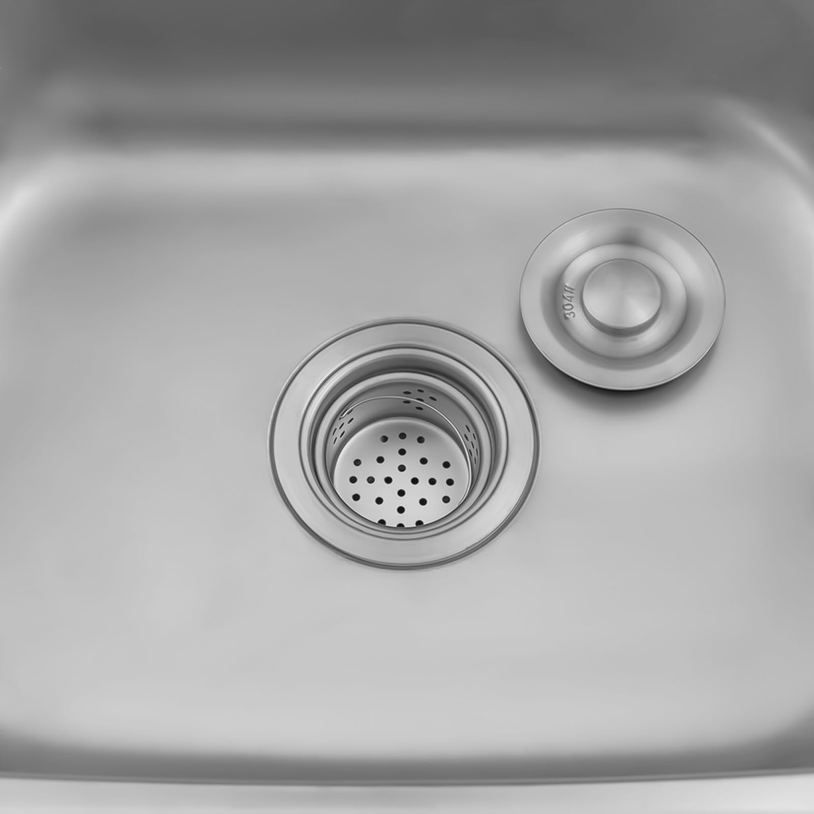 Stainless Steel Utility Sink Single Bowl, Free Standing Kitchen Sink with Faucet, Drain Basket & Storage Shelf for Restaurant Kitchen Garage, 19.6"Lx 15.7"W x 29.5"H