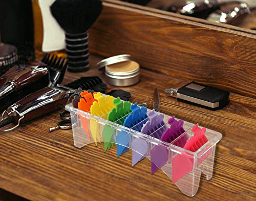 Yebeauty 8Pcs Hair Clipper Guides Combs Kit, Professional Trimmer Attachment Hair Clipper Replacement Guards Colorful for Haircut