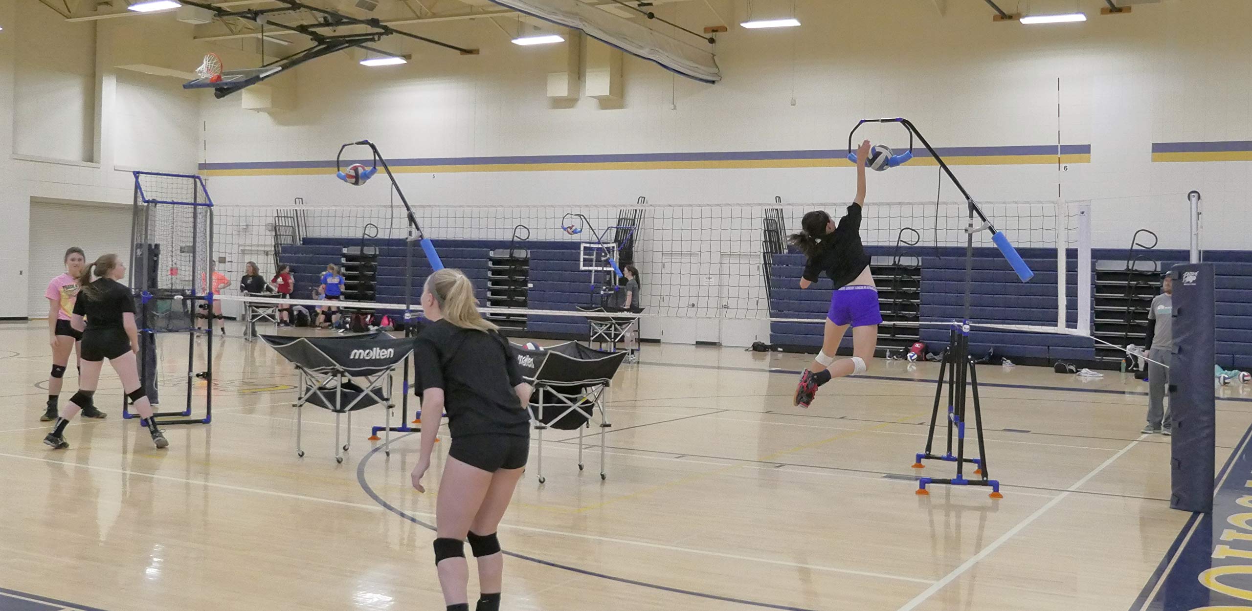 Volleyball Training Equipment Aid-The Perfect Volleyball Spike Trainer and Volleyball Serving Trainer with Adjustable Target Stand for Setting and Passing Practise.