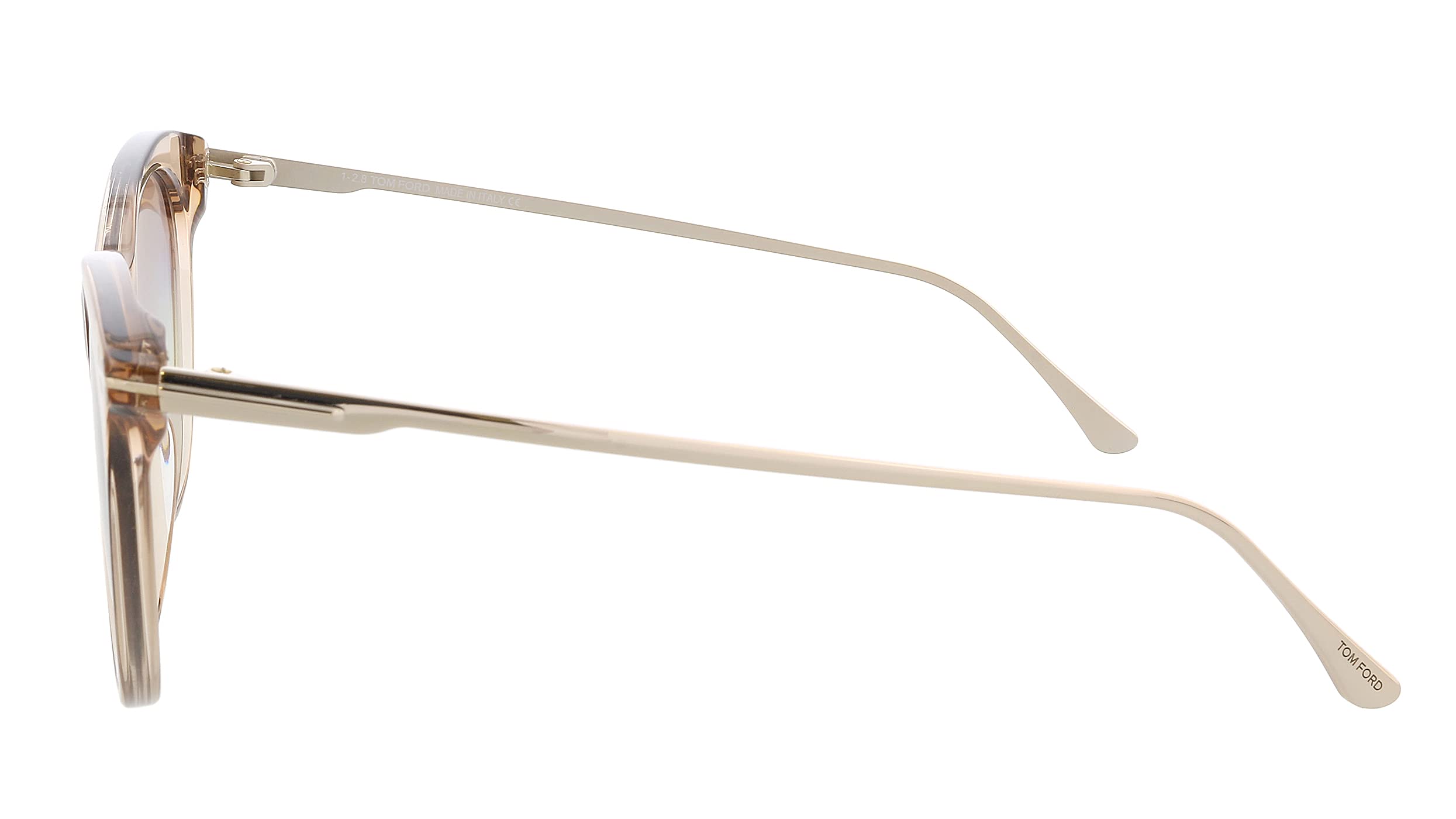 Tom Ford Oval Sunglasses TF662 Micaela 45G Transparent Brown/Gold 53mm FT0662
