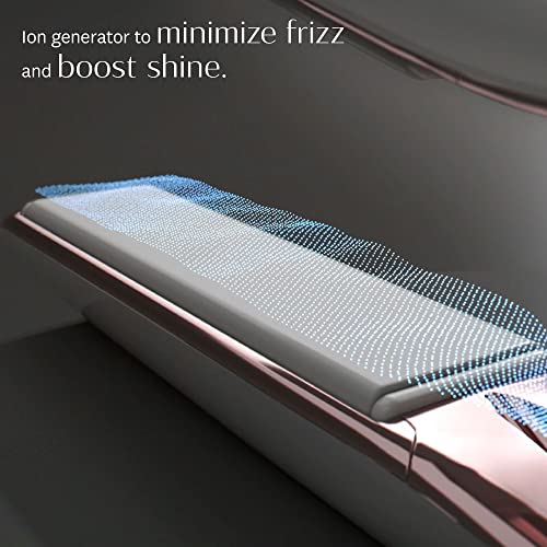 T3 Lucea ID Digital Ceramic Flat Iron with Touch Interface Interactive HeatID Technology for Automatic Heat Setting Personalization, White/Rose Gold, 1"