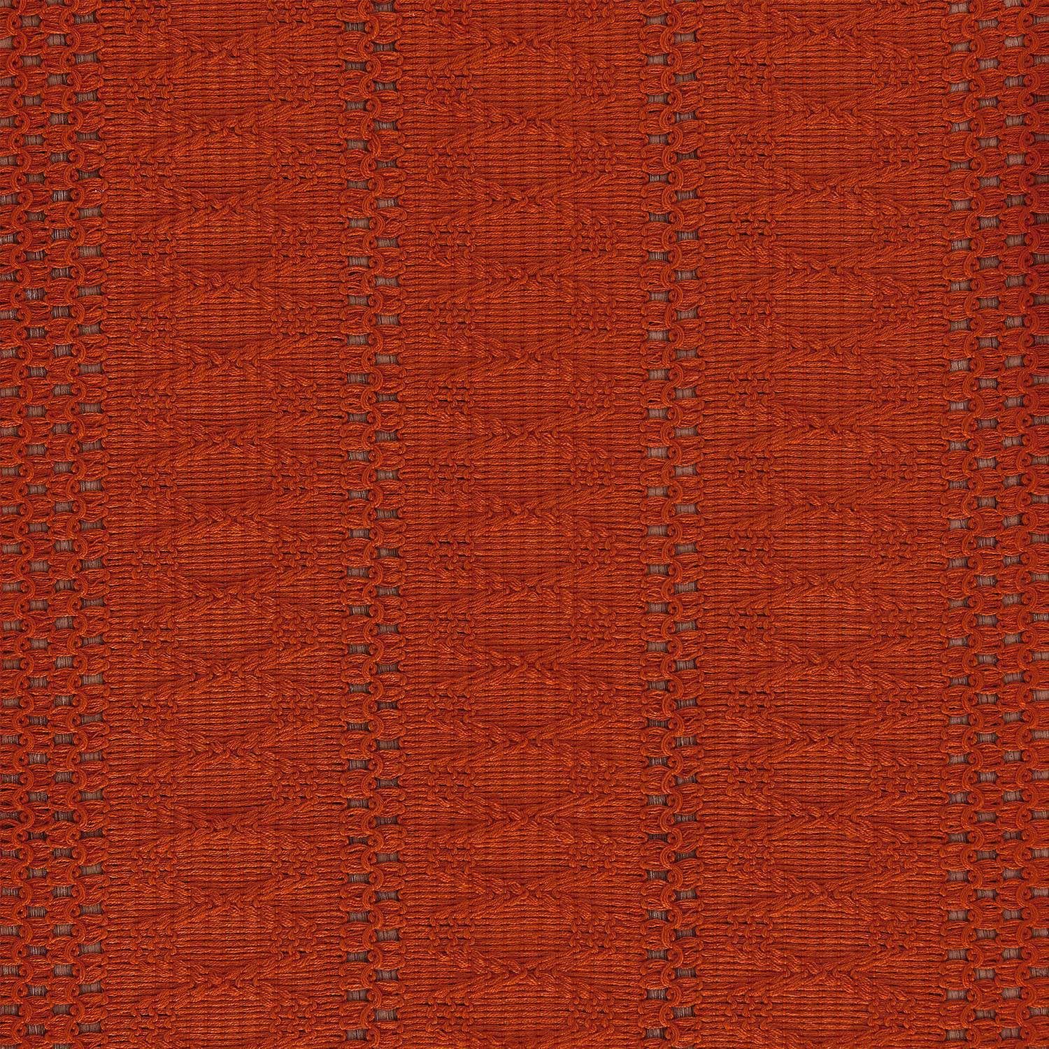 ZeeMart Macrame Style Boho Table Runner, Burnt Ochre Fall Table Runners 72 Inches Long, Farmhouse Woven Home Decor, 12x72 Inch, Dark Orange