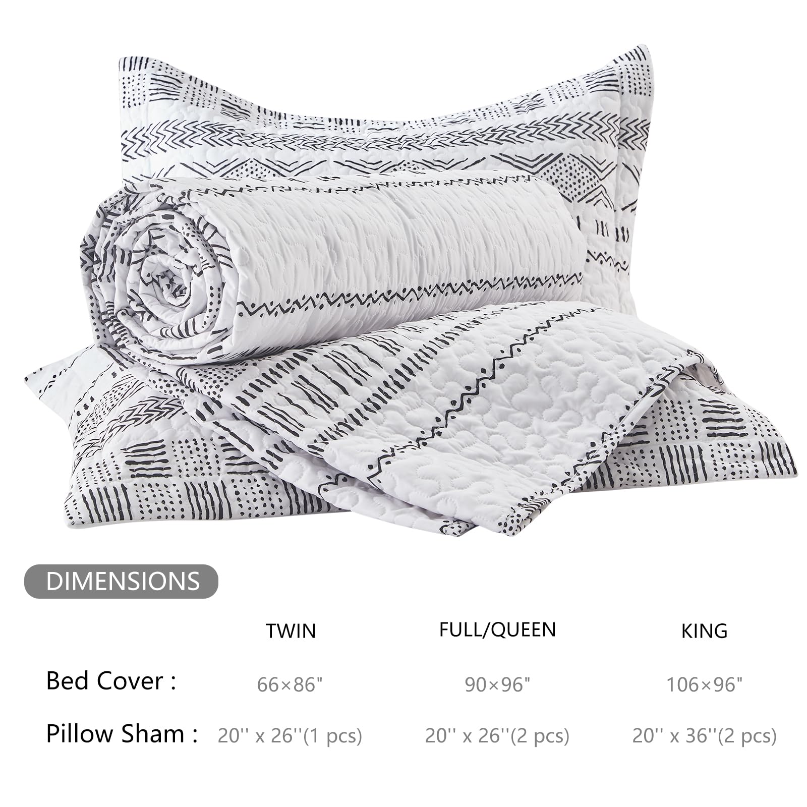 SunStyle Home King Size Quilt Set, Lightweight Microfiber Soft Coverlet Reversible Quilted Pattern Summer Quilt Bedspreads Comforter Set for All Season, 3 Piece includes 1 Quilt + 2 Shams