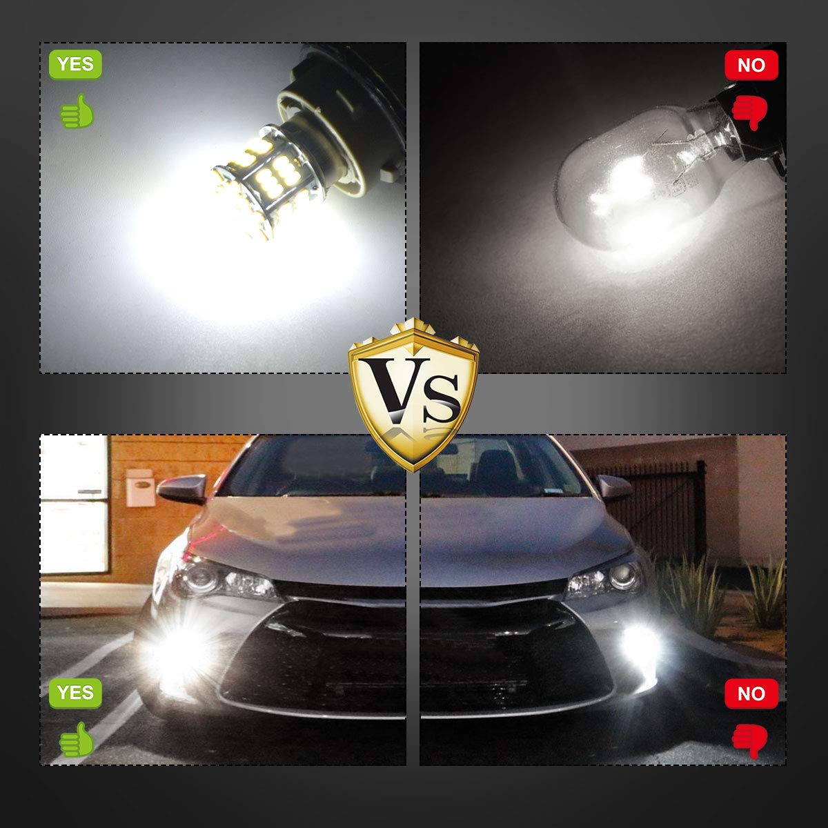 YITAMOTOR 12V 1157 LED Bulb White, 54SMD 650 Lumens, BAY15D 7528 2357 2057 LED Replacement Light Bulbs for Brake Tail Running Parking Backup Light for Car RV Motorcycle Boat, 2-Pack