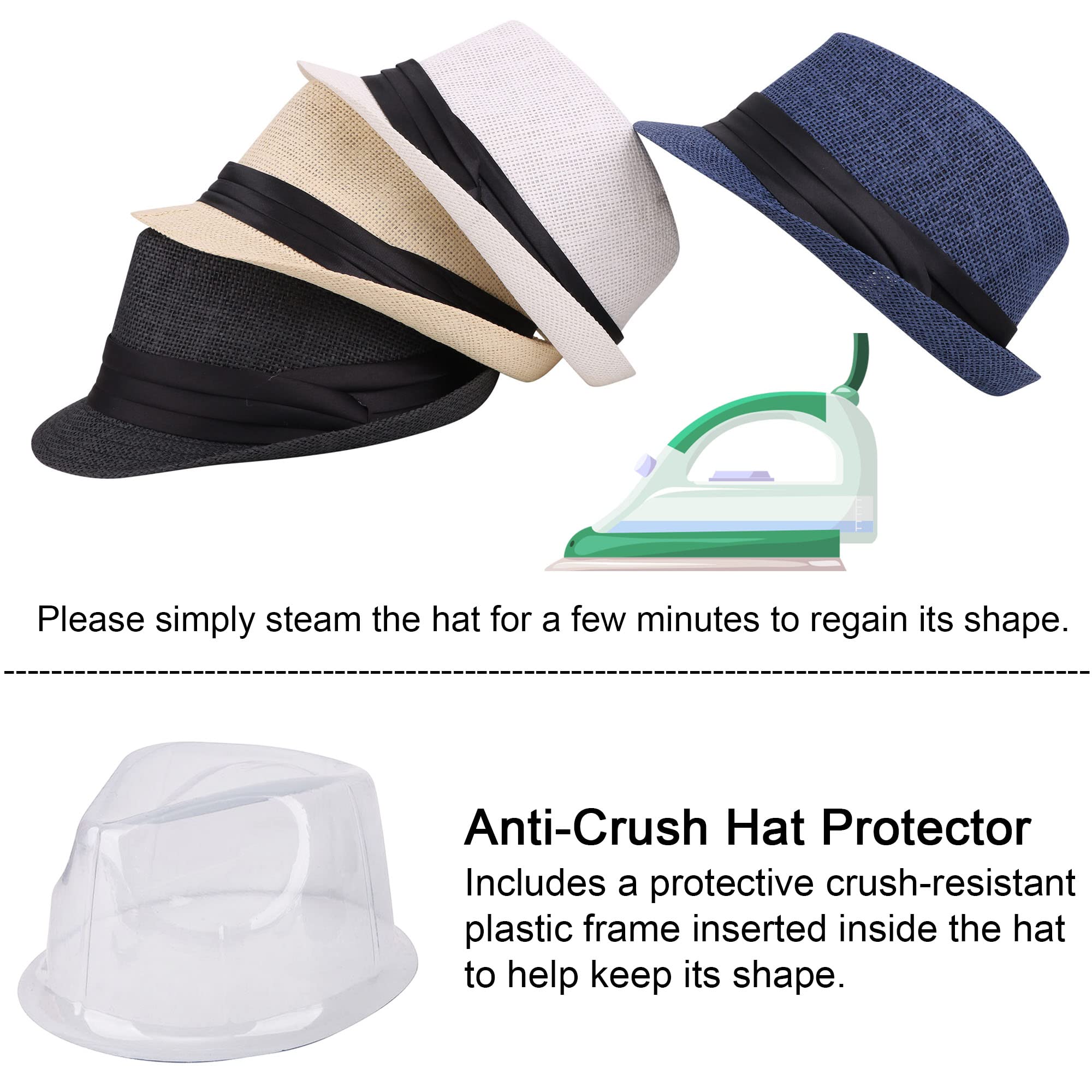 Simplicity Woven Mens Large Fedora Hat Womens Short Brim Fedora Hat Trilby Short Brim Straw Fedora Hat Purple L/XL