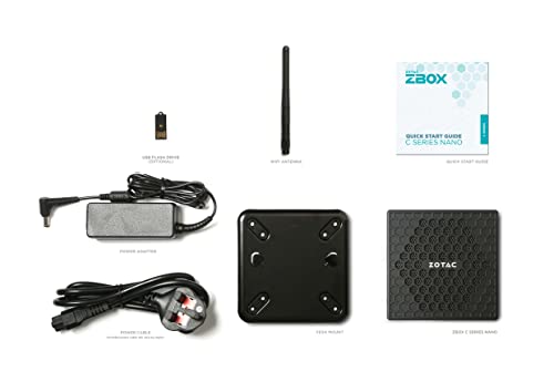 ZOTAC ZBOX CI331 Nano Fanless Silent Mini PC Intel N5100, Intel UHD Graphics, HDMI, VGA, DisplayPort, No Memory/Storage/OS Barebones System, ZBOX-CI331NANO-U, Intel N5100 Quad Core