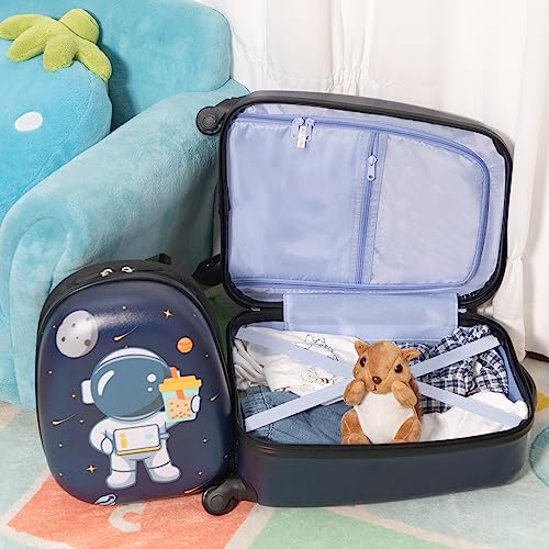 VLIVE Kids Luggage with Wheels for Boys, Kids Suitcases for Boys, Toddler Hardshell Suitcase (Space)