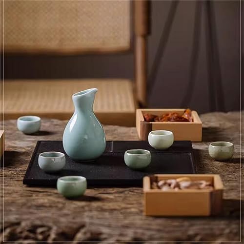 ZLXDP Ceramic White Wine Glass Wine Pot A Cup Wine Cup High-grade Household Wine Distributor Wine Set