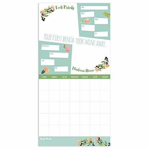 TF Publishing - Baby’s First Year Floral Open-Dated Keepsake Wall Calendar - DIY Personalize & Customize - Floral Design - Start with Any Month - Record Milestones - Stickers Included - 12 x 12”