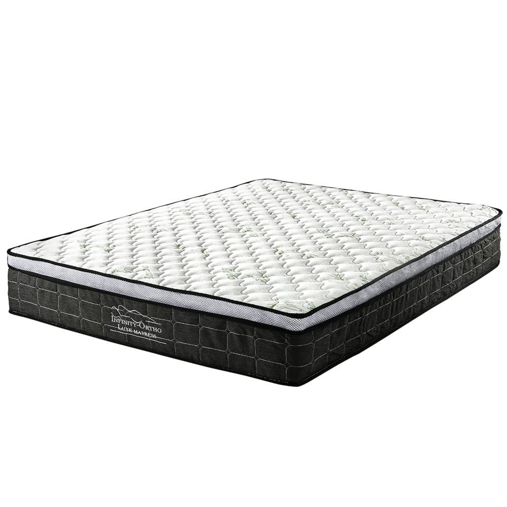 Swiss Ortho Sleep, 12" Inch Memory Foam and Innerspring Hybrid Medium-Firm Plush Mattress/Bed-in-a-Box/Pressure Relieving Bliss, King, White