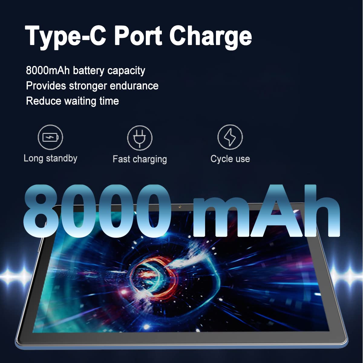 ZONMAI Tablet 10 Inch Android 10 5G WiFi, 2 in 1 Tablets with 1.6GHz Quad-Core Processor, 4GB RAM 64GB ROM, 10.1'' 1280x800 IPS HD Display, 8MP Camera, Bluetooth Keyboard Tablet PC