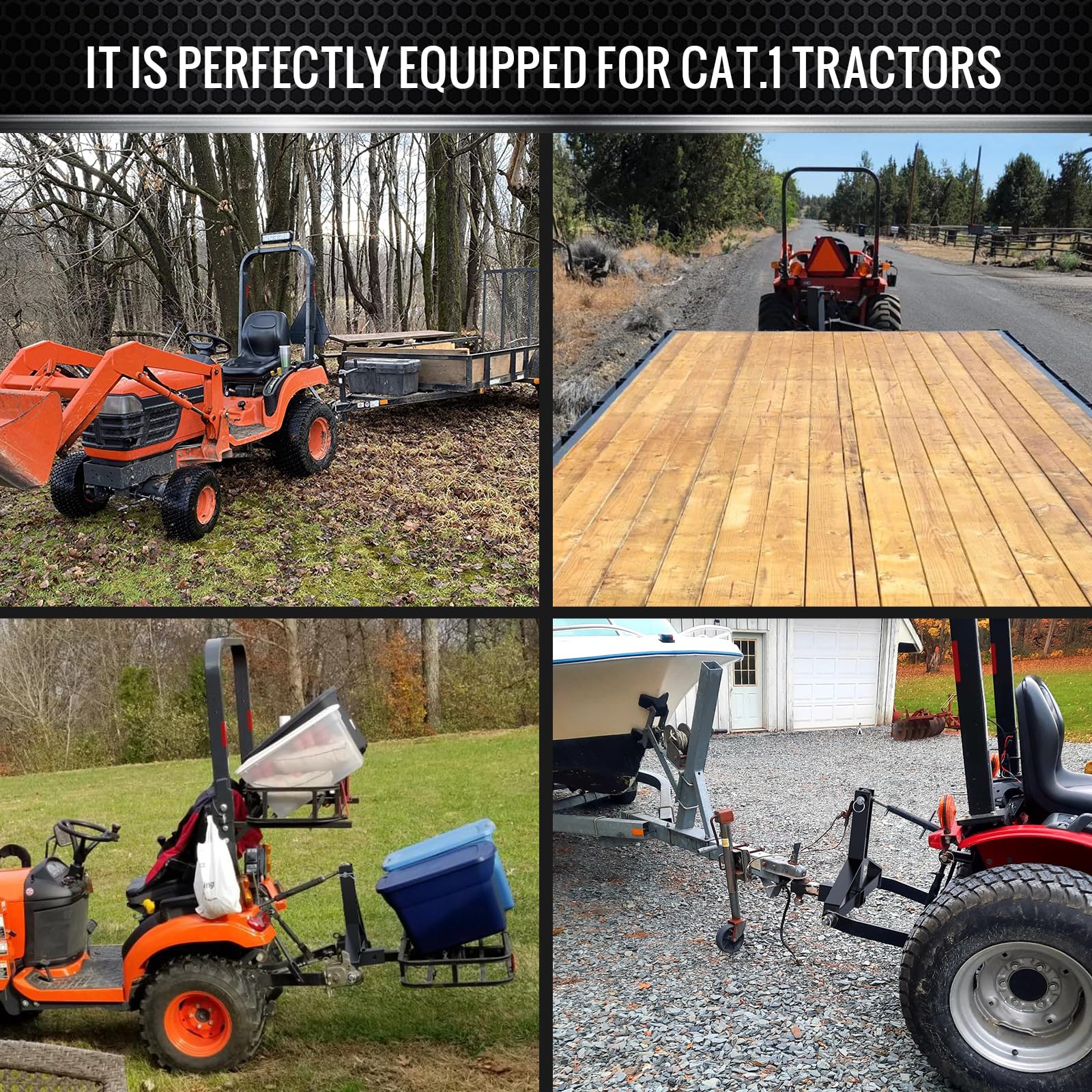 Sulythw 3 Point Hitch 2β Receiver Quick Hitch Compatible, Tractor Mover Drawbar Hitch, 3 Pt Quick Hitch Farm Equipment and Subcompact Trailer Hitch for Tractor Standard Category 1