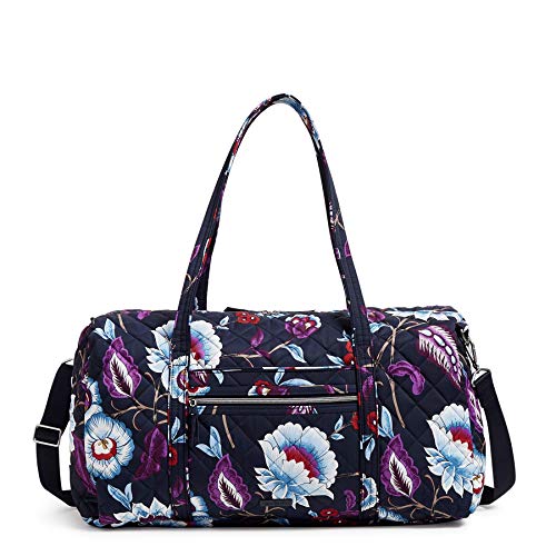 Vera Bradley Women's Performance Twill Lay Flat Travel Duffle Bag, Mayfair in Bloom, One Size