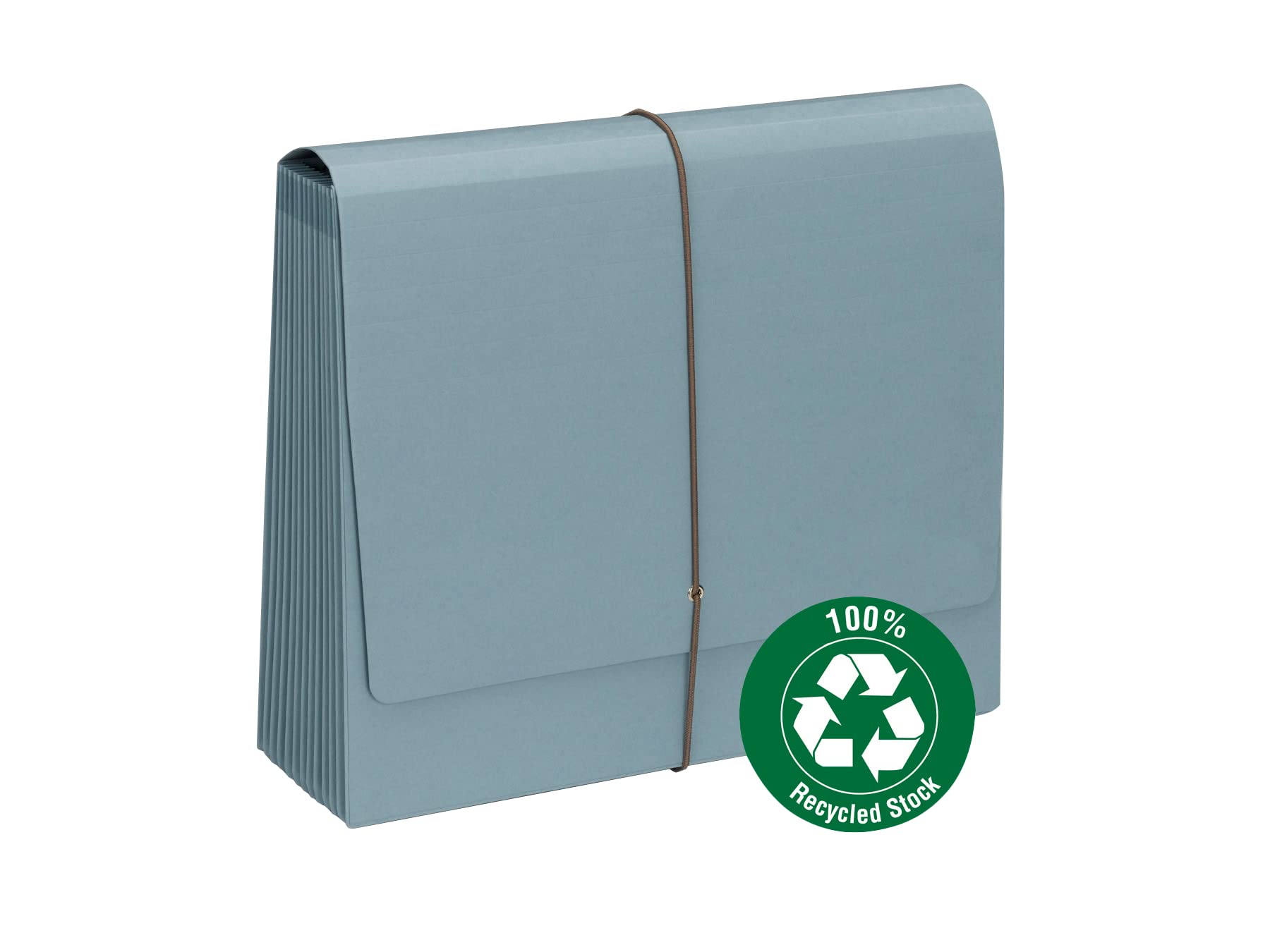 Smead 100% Recycled Expanding File, 12 Pockets, Flap and Cord Closure, Letter Size, Blue Moon (70779)