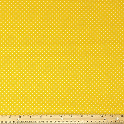 Stitch & Sparkle Cotton 44" Med Dot Sunshine Color Sewing Fabric by The Yard