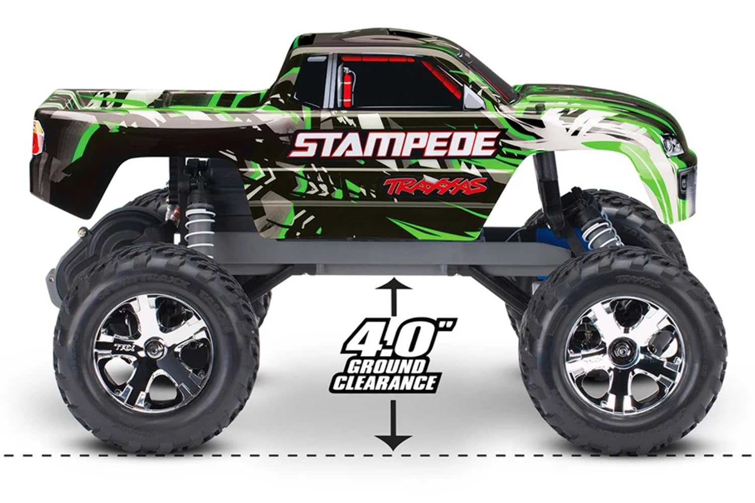 Traxxas 36054-4-GRN Stampede: 1/10 Scale Monster Truck w/ TQ 2.4GHz Radio System