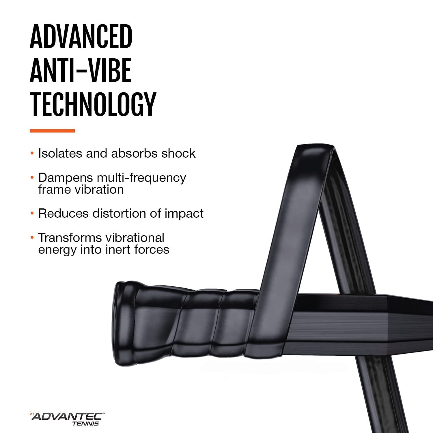 Vibration Dampening Tennis Racket Grip Tape β Advanced Polymer Technology β Dampens Frame Vibration β Simple Adhesive-Free Installation β Optimize Response and Control by VT Advantec