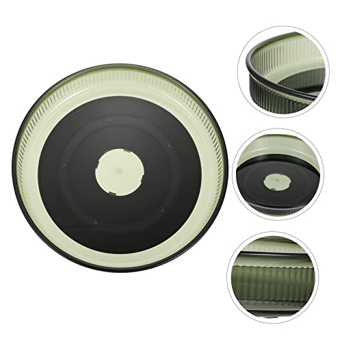 Zerodeko 2pcs rotatable Tray Lazy Susans Home Edit Organizers Kitchen Clear Bathroom Organizer Tabletop Round Turntable Storage Tray Fridge Desk Tray Tableware to Rotate The pet Household