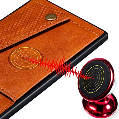 Smfu Case for Samsung Galaxy A40 Wallet Phone Case Leather Wallet Back Cover Folio Flip Card Holder Non-Slip Casewith ID Credit Card Slot Holder (3 Card Pockets) with Screen Protector (Brown)