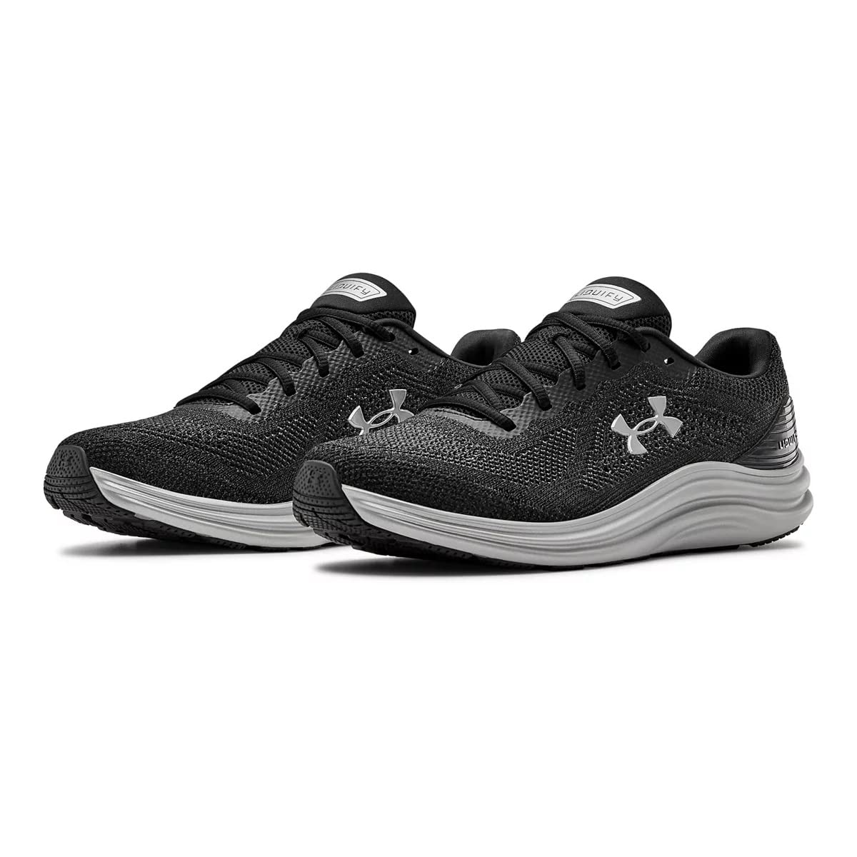 Under Armour Men's UA Liquify Running Shoes (us_Footwear_Size_System, Adult, Men, Numeric, Medium, Numeric_11_Point_5) Black/Silver