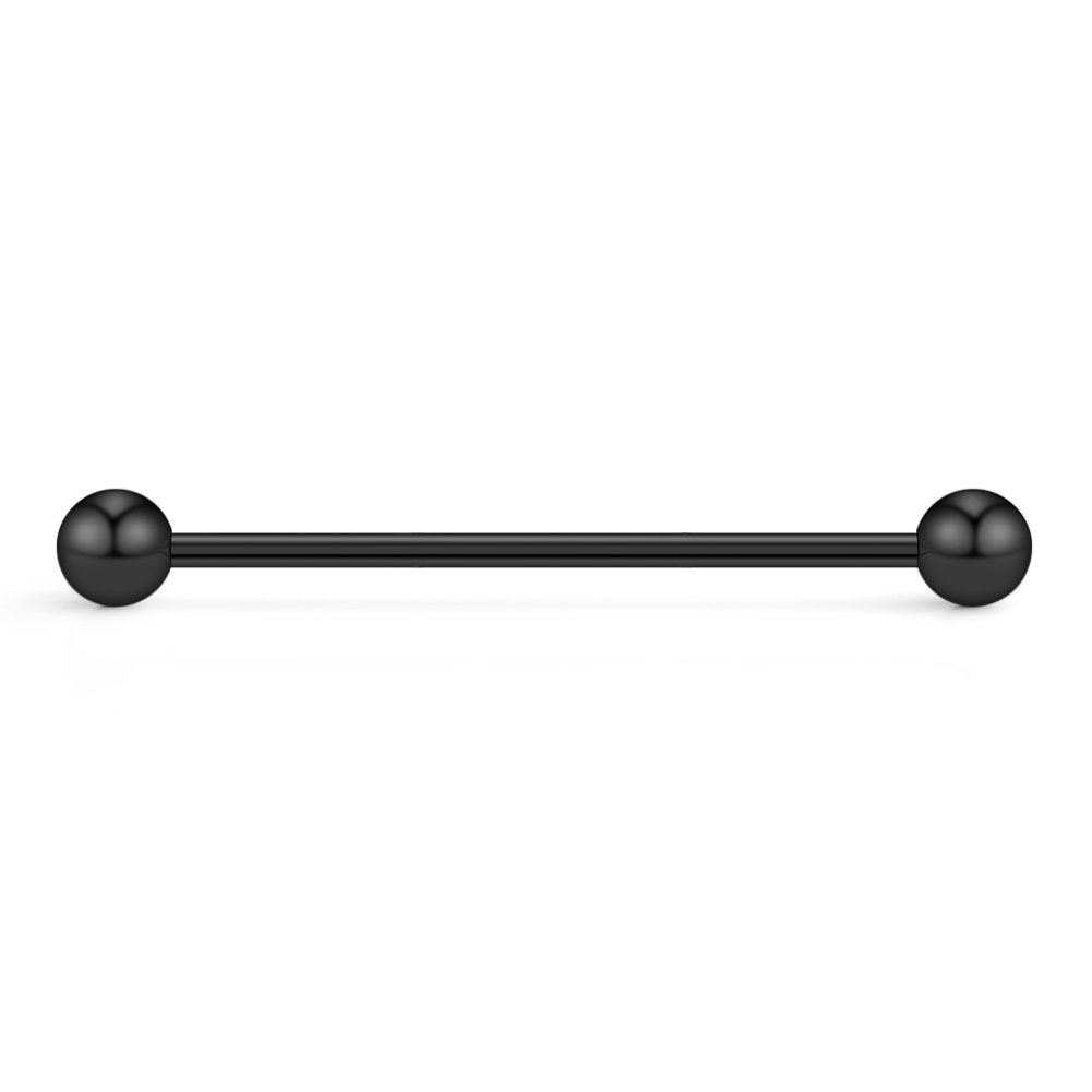 Ruifan 6PCS 14 Gauge Industrial Barbell Cartilage Earring Body Piercing Jewelry 1 3/8 Inch(35mm) With Balls
