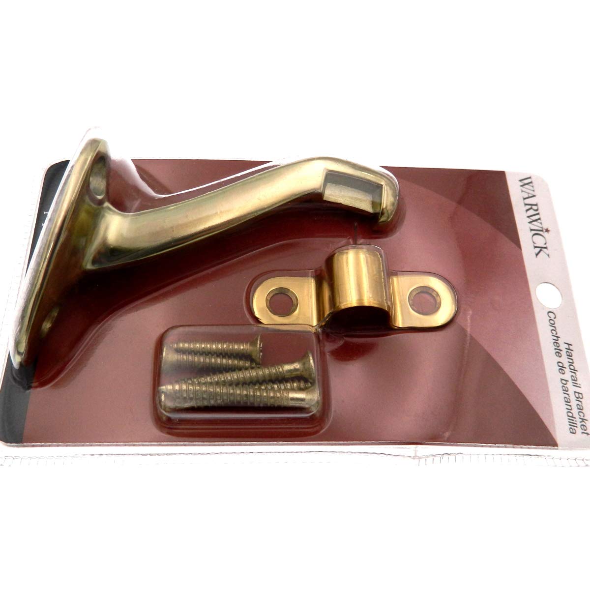Warwick Polished Brass Heavy Duty 2 3/4" Stair Handrail Bracket BH2017PB