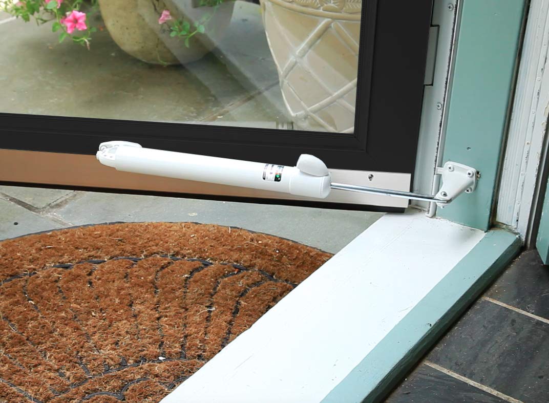 Touch 'n Hold Smooth Door Closer - Single Kit (Bronze) - Standard-Duty Door Closer with Touch-Button Hold Open Feature & Smooth Closing Motion β for (Medium & Lightweight) Storm, Screen Doors.
