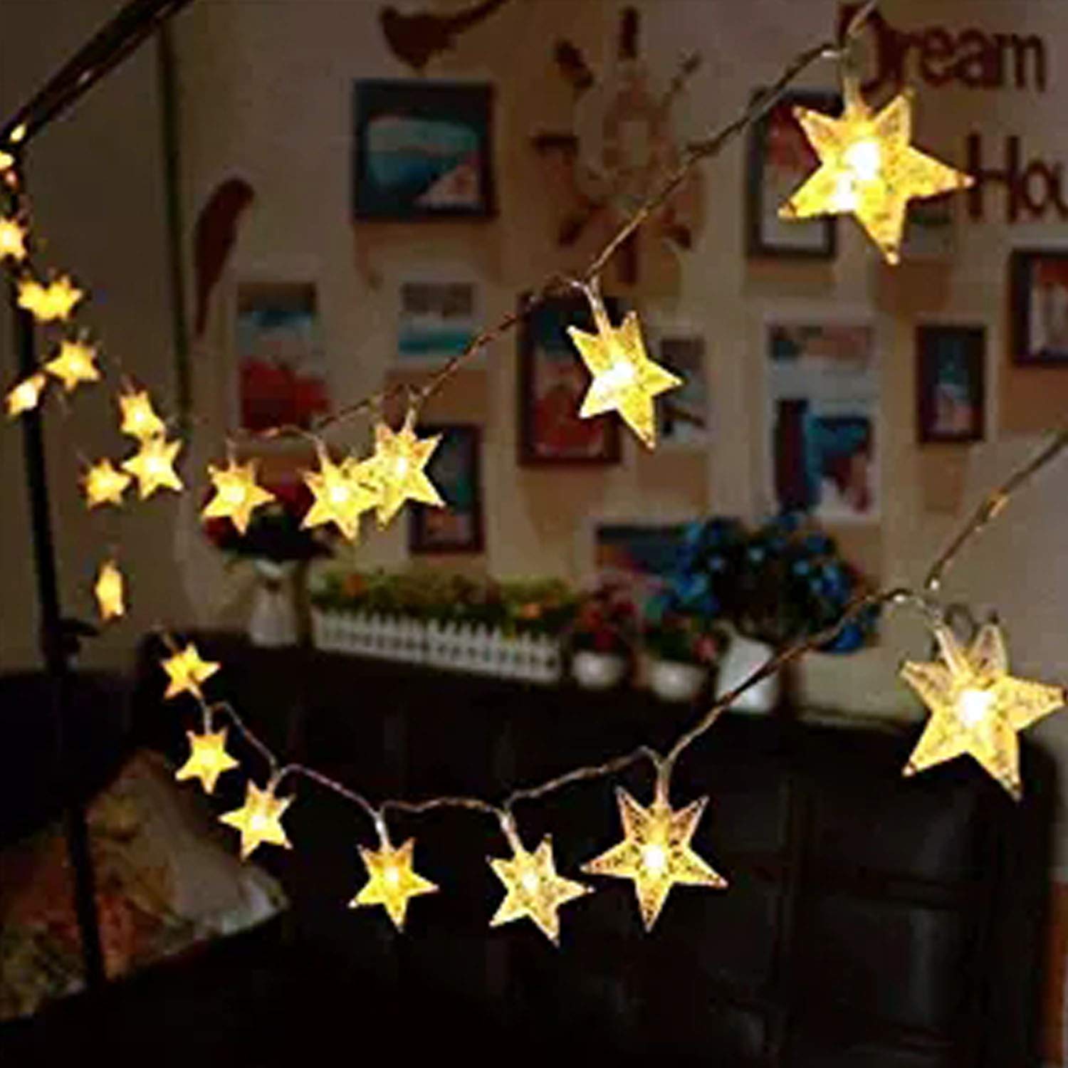 Solar String Lights / 100 LED Outdoor Xmas Lights/Xmas Decor 55.8FT Christmas Fairy Lights - 8 Modes Solar Powered Waterproof Timer for Indoor Garden Home Wedding Holiday Party