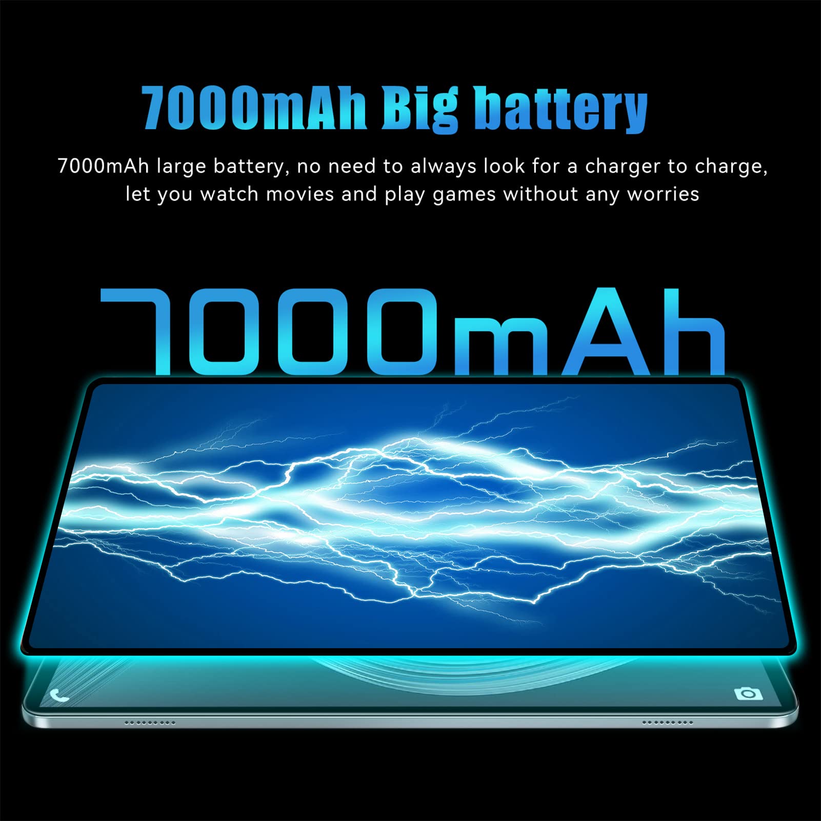 Yoidesu 10.1 Inch Tablet for Android 12, Octa Core CPU, 8GB RAM 256GB ROM, 2.4G 5G WiFi, 8MP Front 16MP Rear, 7000mAh, BT5.0, 1080 FHD, Support Gravity Sensing, GPS, Glonass, White