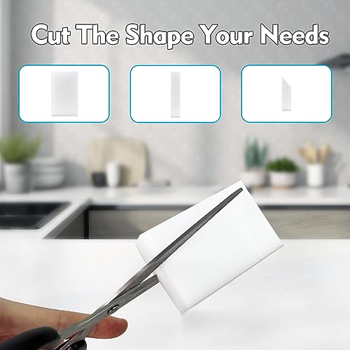 SUBCULTUREPICK 50 Pack Magic Sponge Eraser, Melamine Sponge Foam Pads, Multi-Functional Household Cleaning Sponge in Bulk for Kitchen,Furniture,Bathroom,Sink,Floor,Wall Cleaner