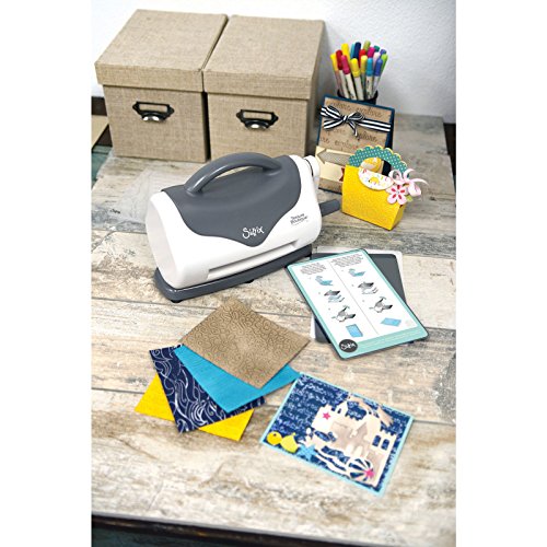 Sizzix, White and Gray 660950 Texture Boutique Embossing Machine,White/Gray
