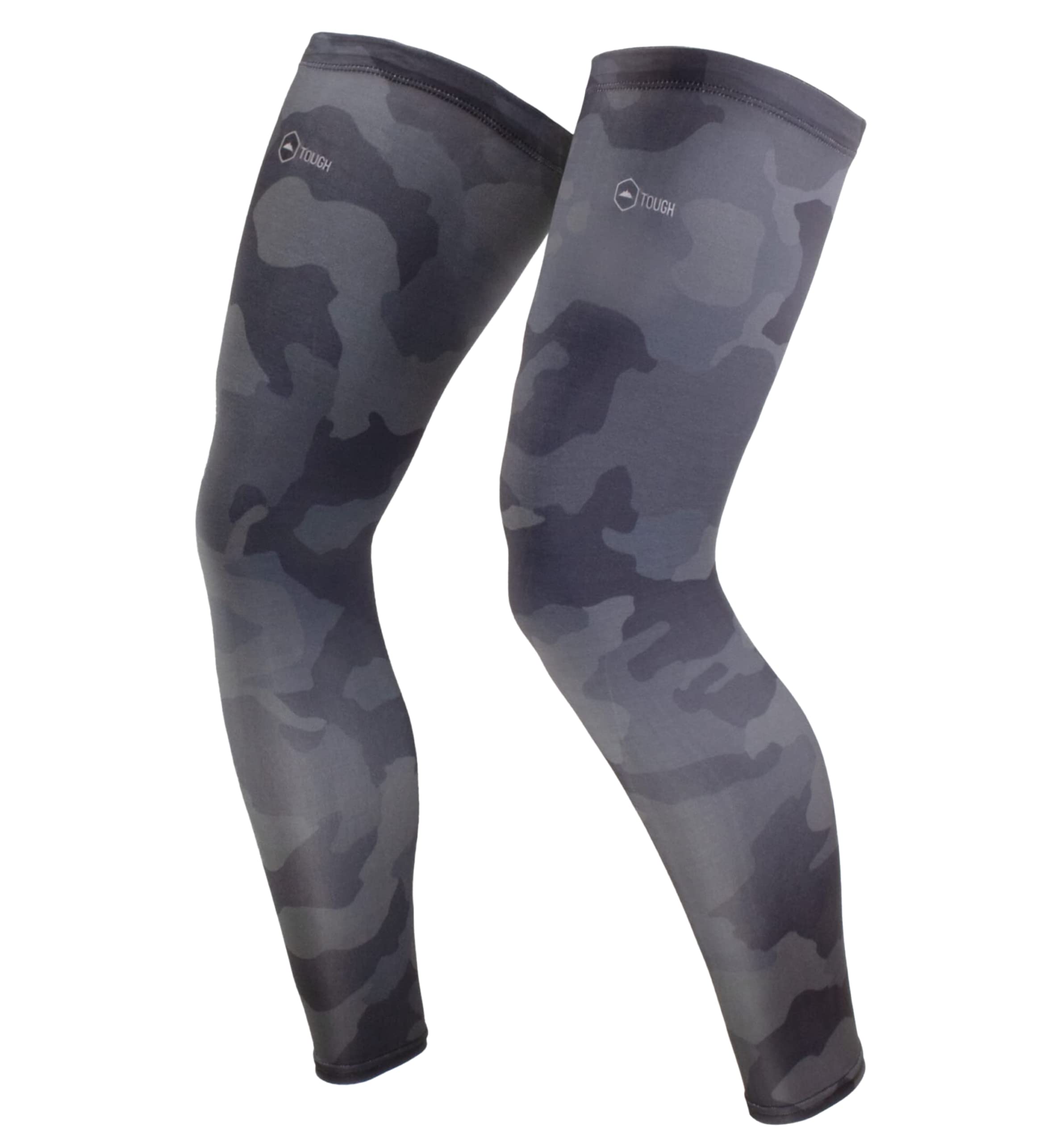 Tough Outdoors Compression Leg Sleeves - Full Leg Compression Sleeve for Men & Women, UV Leg Sleeves, Cycling Leg Warmers