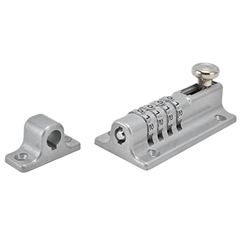 Secure Home with Digital Lock Anti Theft Combo Password Household Doorbolt Ideal for Pool Maintenance Kits (Silver Latch Lock)